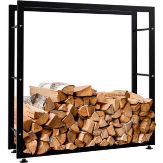 Clp Porte-b&ucirc;ches pour bois de chemin&eacute;e Keri V2 Noir 25x100x100 cm