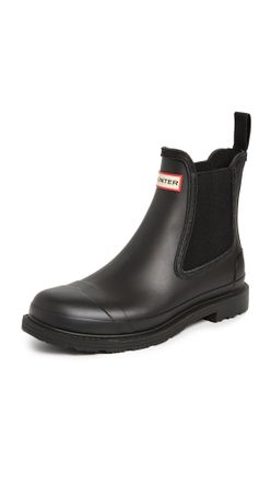 Hunter Commando Chelsea Mens Wellington Boots 45-46 EU Black