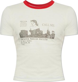 Willy Chavarria Homme, Tops, Beige, Taille: S T-shirt imprim&eacute;