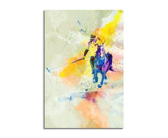 Paul Sinus Art Polo II 90x60cm Wandbild SPORTBILD Aquarell Art tolle Farben von Paul Sinus