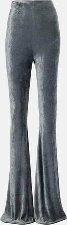 Rick Owens High-Rise-Schlaghose Dirt aus Samt