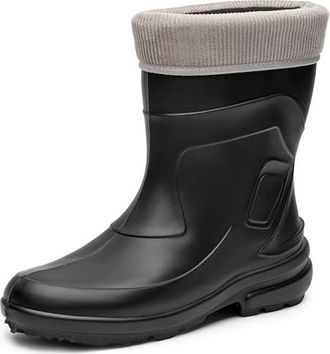 Ladeheid Bottes de Pluie Thermiques en EVA Femme LA-800-2017 (Noir/Gris, 38 EU)