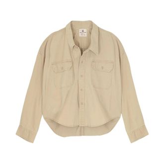Denimist Cropped Utility Shirt - - Blouses & Shirts - Damen - Beige - S