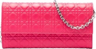 Dior Sac bandouli&egrave;re matelass&eacute; en cuir dagneau doccasion - Femme - Pre-owned - Rose - Taille: ONE Size