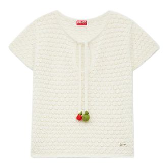 Kenzo Appel Pop Crochet Top - Femme - Tops - Blanc - Taille: 40 FR