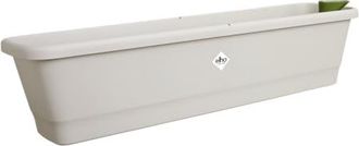 ELHO noa balkonkasten XL - Übertopf für Balkon mit Wasserreservoir - 100% recyceltes Plastik - Grau/Warmes Grau