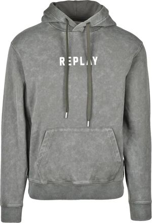 Replay Homme, Sweatshirts et sweats &agrave; capuche, Vert, Taille: XL Sweat &agrave; capuche