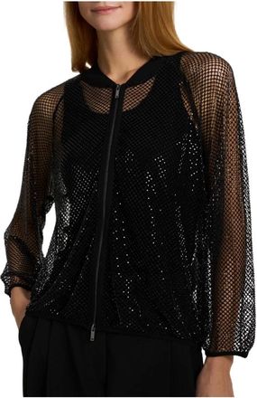 Marella Femme, Vestes, Noir, Taille: 38 FR Mllflirt Veste Blouson en Maille avec Strass