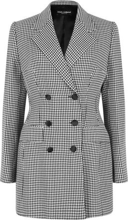 Dolce & Gabbana Femme, Vestes, Noir, Taille: 40 FR Veste &agrave; Carreaux Tartan