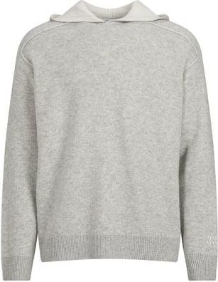 Maison Kitsun&eacute; Pull &agrave; capuche uni en laine et cachemire