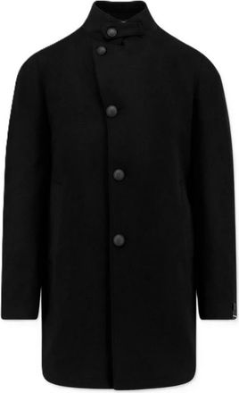 Tagliatore Homme, Manteaux, Noir, Taille: XS Cappotto in lana vergine e cashmere