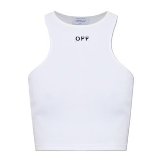 Off-white Femme, Tops, Blanc, Taille: 36 FR D&eacute;bardeur c&ocirc;tel&eacute; Off Stamp