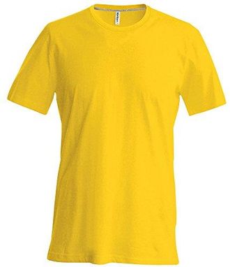 Kariban T-shirt à manches courtes et col rond - Jaune - M