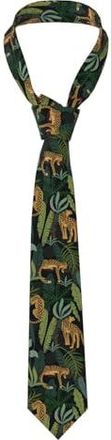 Generic Cravates Homme Tigres Et L&eacute;opards Dans Un Arbre Classique Necktie Fine Cravate Pour Hommes Pour Affaires Mariage Accessoires