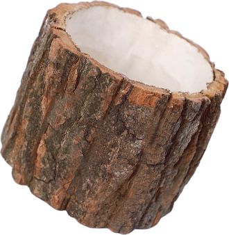 Pretyzoom Holzstumpfimitat Pflanzgef&auml;&szlig; F&uuml;r Garten Balkon Stabiler Blumentopf Aus Holz F&uuml;r Fensterbank Innenhof Dekoratives Pflanzgef&auml;&szlig; in Baumstumpfform F&uuml;r B&uuml;r