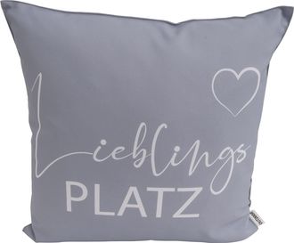 CB Home & Style Outdoor Garten Kissen Wasserabweisend Wasserfest 45 x 45 cm mit Füllung (Lieblingsplatzgrau)