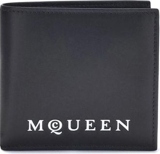 Alexander McQueen Alexander McQueen Schwarze Kalbleder Bos Taurus Geldb&ouml;rse