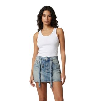 Off-white Minirock f&uuml;r Damen, Denim (Graublau)