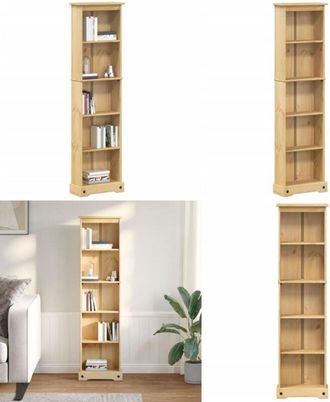 vidaXL Biblioth&egrave;que Corona 46x20x170 cm bois de pin massif - Biblioth&egrave;que Design - Biblioth&egrave;que Bois - Biblioth&egrave;que Pin Massif - &Eacute;tag&egrave;re Murale - Meuble