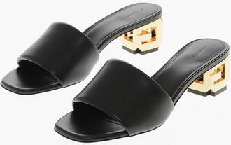 Givenchy Leather Open Toe Mules with Iconic 5cm Heel size 39