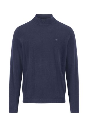 Fynch-Hatton Pullover aus Baumwoll-Kaschmir mit Stehkragen Navy/L