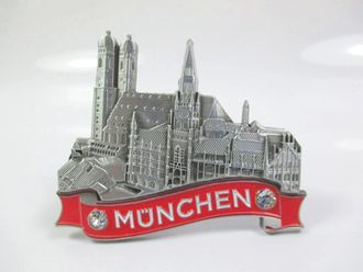 Generic München Bayern Metall Magnet Schriftrolle Souvenir Germany Viktualienmarkt
