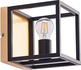 Lindby Wandleuchte, Wandlampe Innen Miravi (Retro Vintage Antik) in Schwarz aus Metall (1 flammig E27) - Wandstrahler Wandbeleuchtung Schlafzimmer/Wohnzimmer