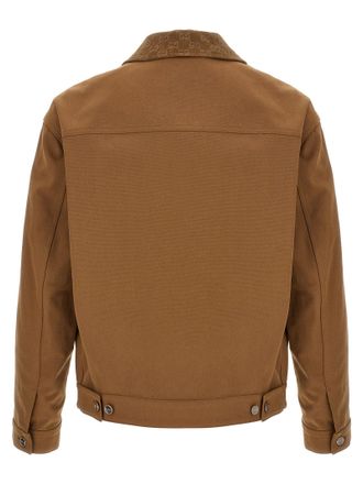 Gucci GG Corduroy Canvas Jacket - Tan
