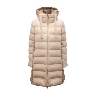 Herno Seiden Kaschmir Jacke mit Abnehmbarer Kapuze - - Coats - Damen - Beige - XL