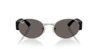 Ray-Ban RB3770 Lunettes de soleil ovales Argent/Gris foncé 54 mm