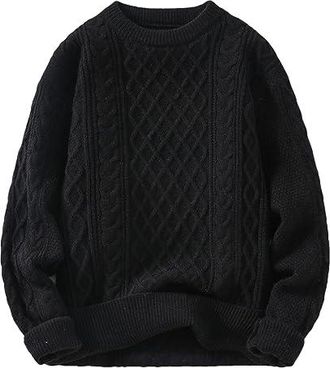 Generic Pull &Agrave; Col Rond De Couleur Unie pour Hommes, Pull Ample, &Eacute;pais Et Chaud, Automne Et Hiver 3 L