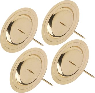 NKlaus 4X Adventskranz Kerzenteller Ø10cm Kranzteller Advent Messing Weihnachtsdeko 10656