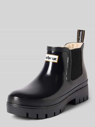 Barbour Stiefel mit Label-Patch Modell Halton Faux Fur Welly