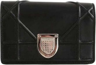 Dior Pochette en cuir noire