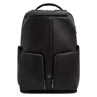 Piquadro Victor Sac &agrave; dos ordinateur portable en cuir &agrave; deux compartiments 15-6 - Homme - Sacs - Noir - Taille: ONE Size