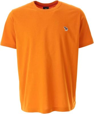 Paul Smith Homme, Tops, Orange, Taille: XL Zebra Logo T-shirt