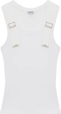Loewe D&eacute;bardeur &agrave; bretelles en coton stretch