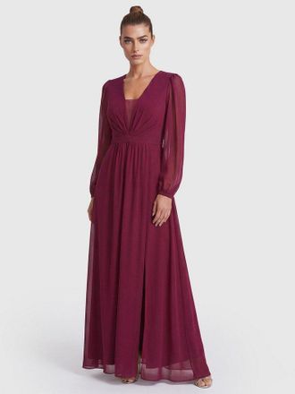 Apart Brautkleid aus Chiffon mit semitransparenten &Auml;rmeln