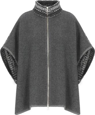 Fabiana Filippi Femme, Vestes, Gris, Taille: 40 FR Cape en laine