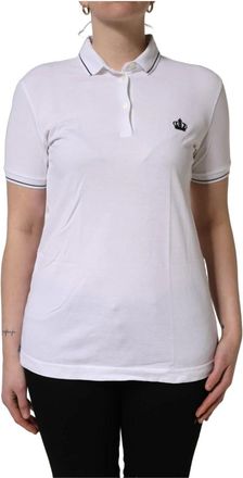 Dolce & Gabbana Femme, Tops, Blanc, Taille: 34 FR Polo Chemises