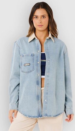 Rip Curl Surf Side Relaxed Denim Hemd washed blue