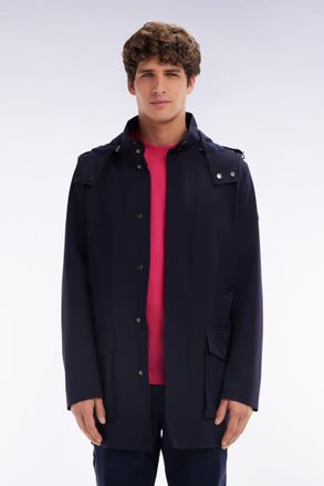 Eden Park Parka À Capuche Bleu Marine