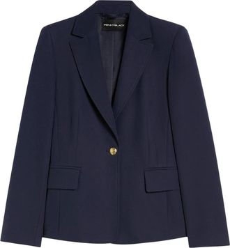 Pennyblack Femme, Vestes, Bleu, Taille: 44 FR Blazer avvitato monopetto bi-stretch