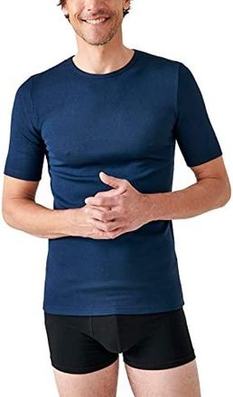 Damart T-Shirt Thermolactyl Manches Courtes Maille Interlock Homme Bleu Taille 3XL (126-133)