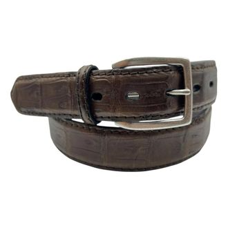 Paolo Vitale Krokodilg&uuml;rtel - - Accessories - Herren - Braun - 115 CM