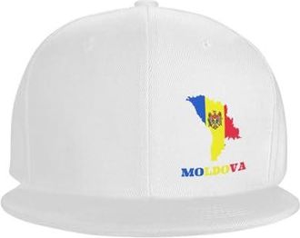 Generic Drapeau De La Moldavie Carte De La Moldavie Homme Femme Snapback Chapeau L&egrave;g&eacute;re Casquette De Baseball Respirant Strapback Cap pour Hip Pop Golf Campin