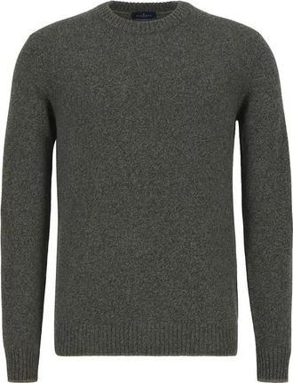 Hackett Herren Pullover braun Merinowolle unifarben