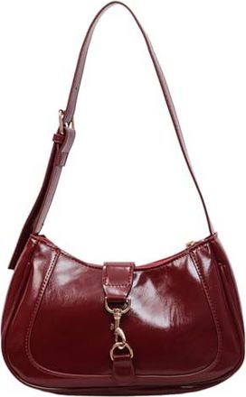 Generic Sac &agrave; bandouli&egrave;re en cuir PU pour femmes, avec boucle de ceinture, sac &agrave; main &eacute;l&eacute;gant sous les bras pour le travail et les voyages