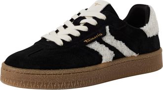 Tamaris Damen Schn&uuml;rer Leder schwarz 38