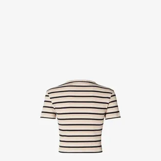 Fendi Striped T-Shirt - Cream